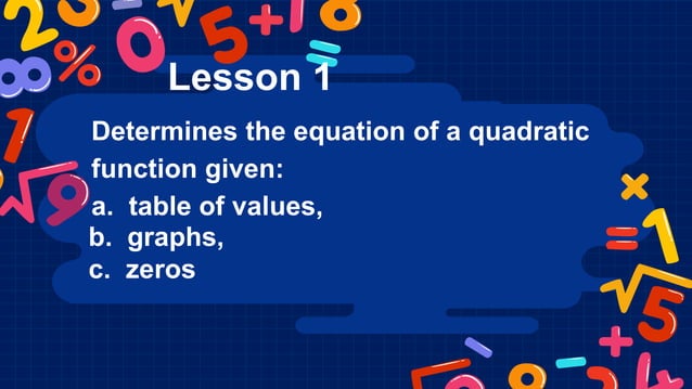 Week 9 Quadratic Function Pptx