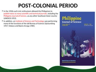 Science and Technology during Post Colonial Regime | PPT