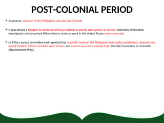 Science and Technology during Post Colonial Regime | PPT