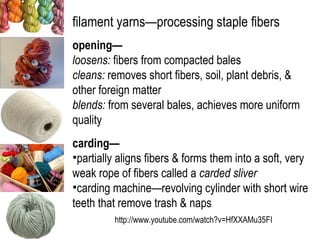 Week 9 -yarn processing | PPT