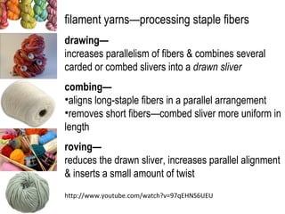 Week 9 -yarn processing | PPT