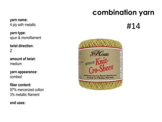 Week 9 -yarn processing | PPT