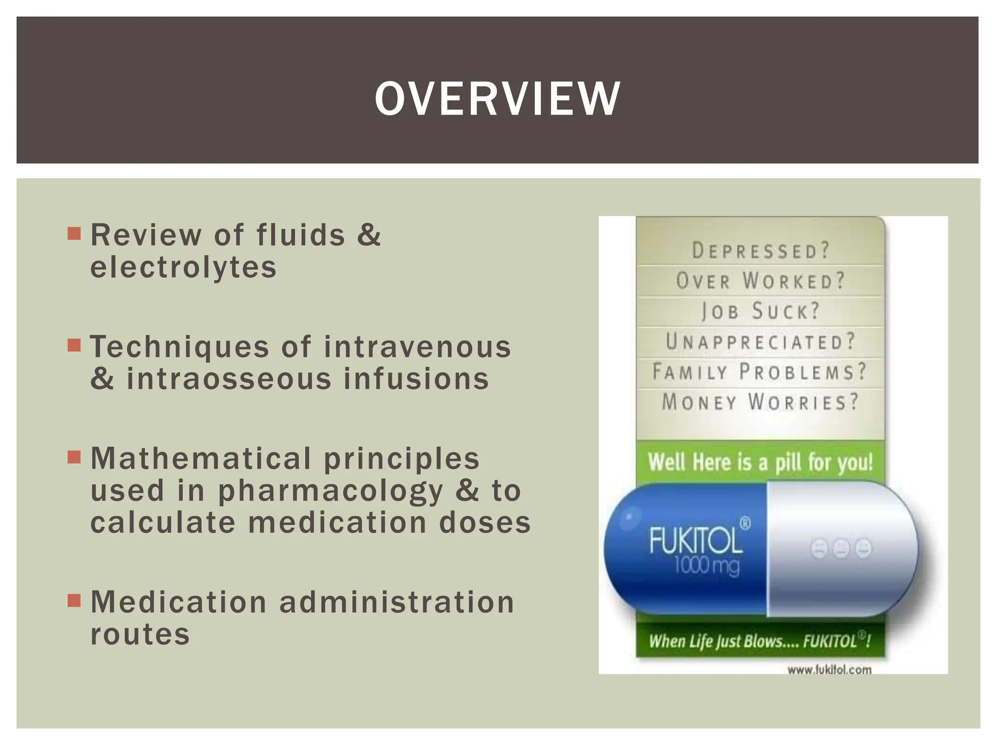 Intravenous Fluids And Drug Calculations Ppt