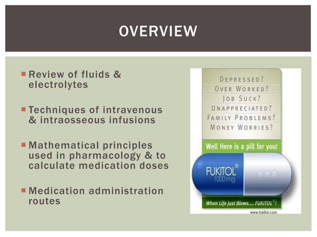 Intravenous Fluids and Drug Calculations | PPT