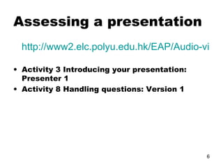 Week 9 2011 presentations | PPT