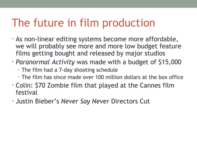 Intro to Film: Technology | PPT