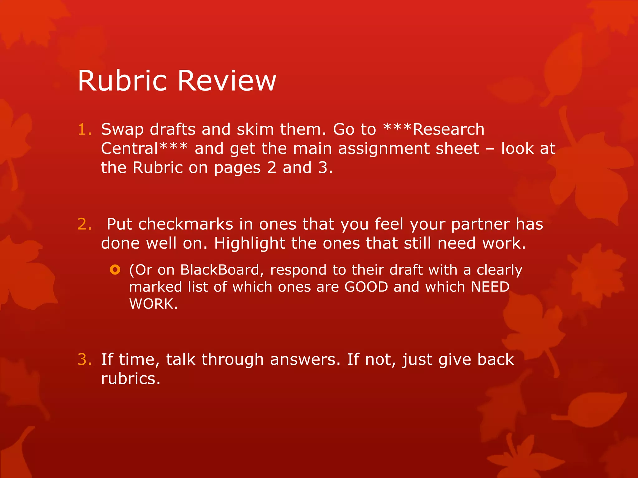 Guided Peer Editing Exercises | PPTX | Screenwriting | Content Production