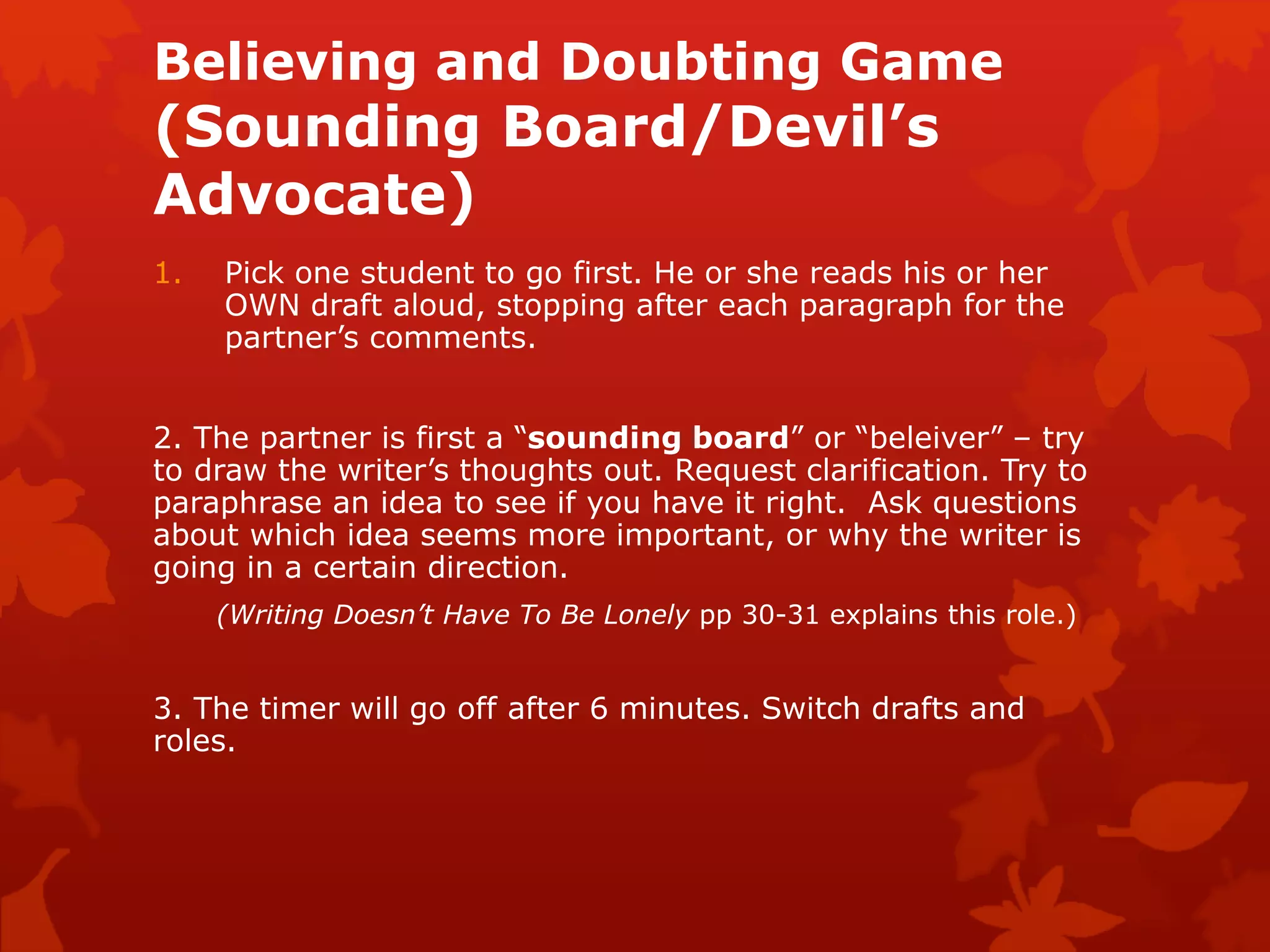 Guided Peer Editing Exercises | PPTX | Screenwriting | Content Production