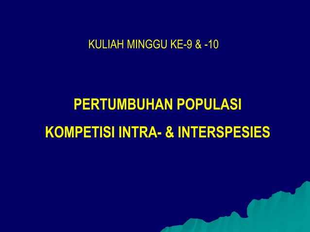 Week9 pertumbuhan populasi | PPTX