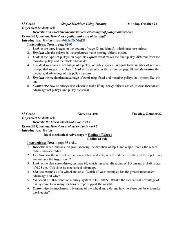 Week 9 putting machines together | PDF