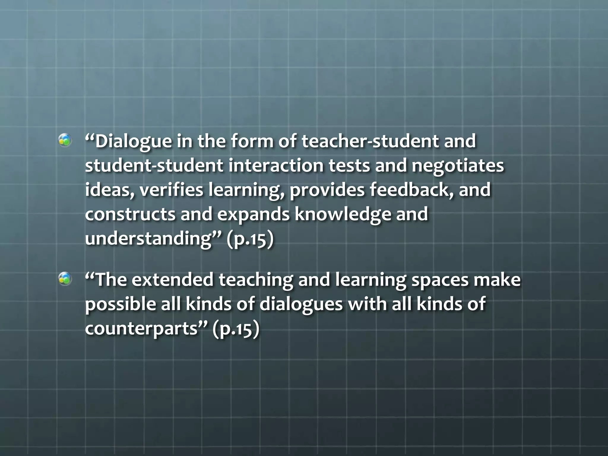 e-education: extended teaching and learning spaces | PPT