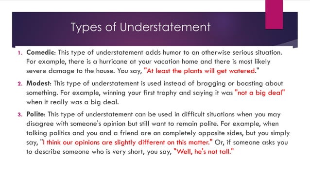 ENG308 Week 9 understatement | PDF