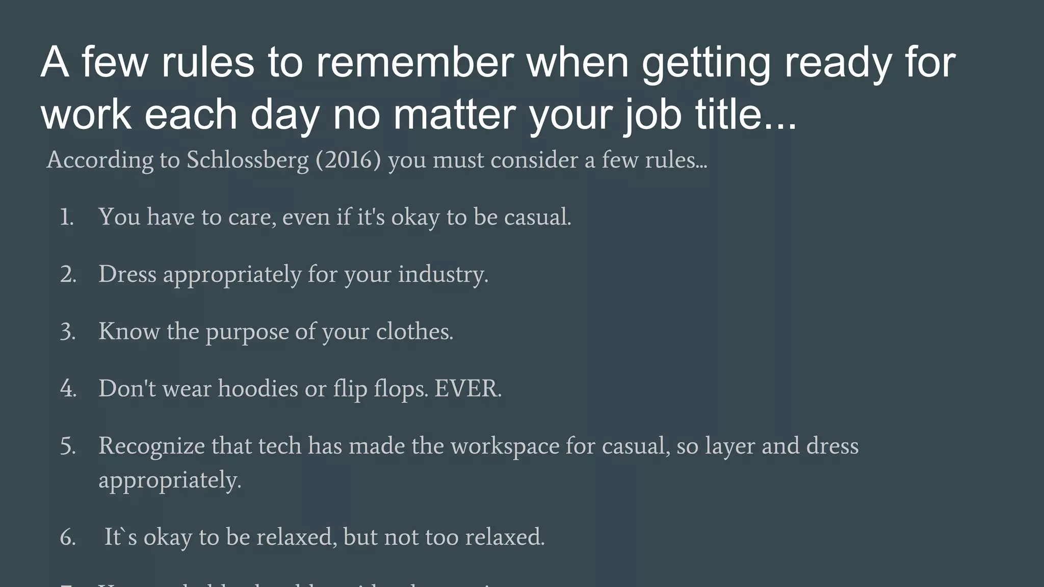 Weekday Work Attire | PPT