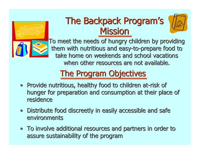 Weekend Backpack Program | PDF