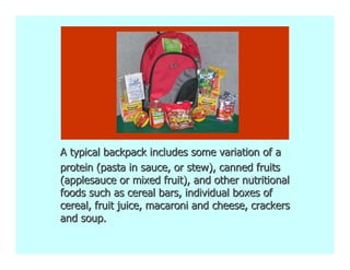 Weekend Backpack Program | PDF
