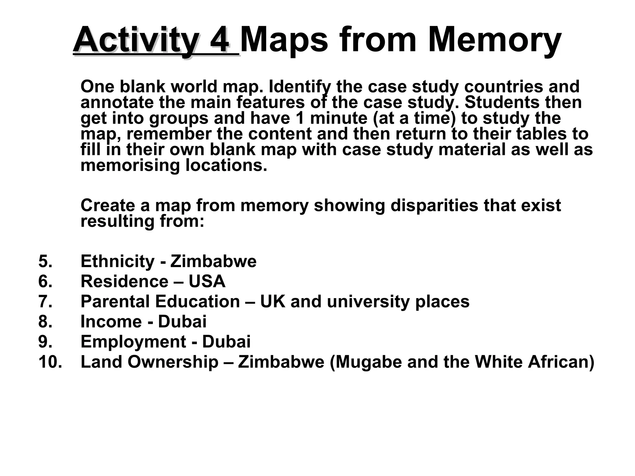 IB Geography Revision Weekend - Learning Ideas | PPT