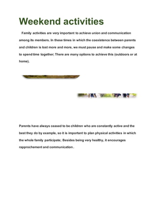 Weekend activities ( magazine ) | DOCX