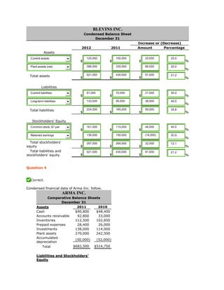 Balance Sheet Wiley Plus