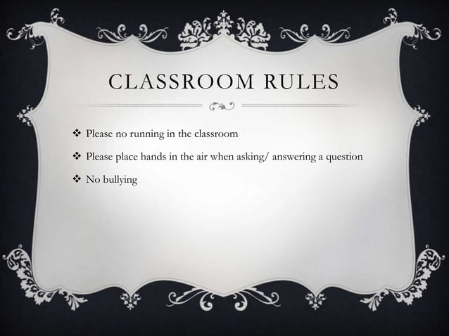 Week five classroom rules | PPT