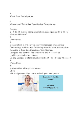 Week Four Participation Measures of Cognitive Functioning.docx