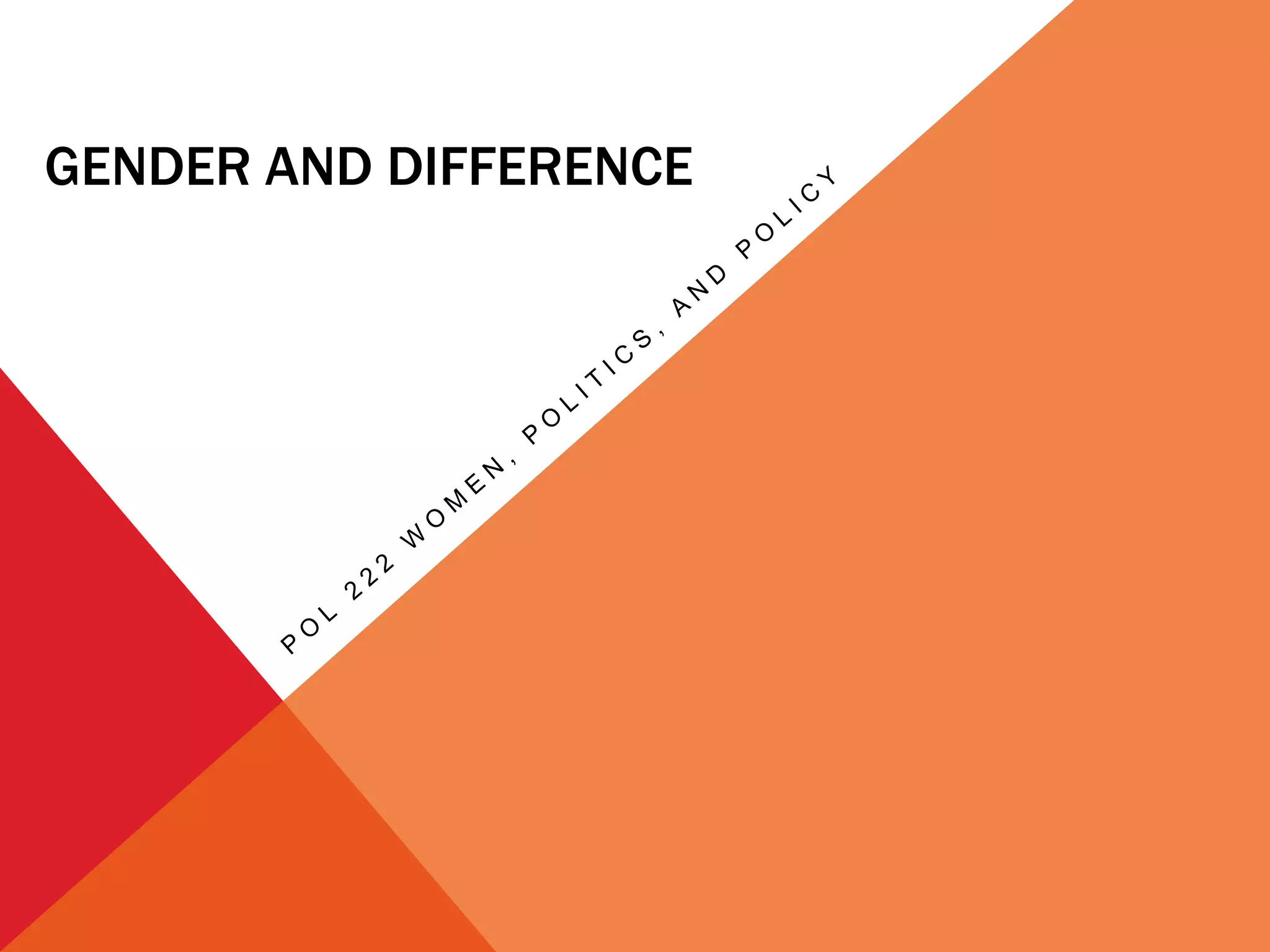 Gender and Difference | PPTX