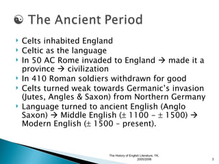 Week Ii (Ancient Period) | PPT