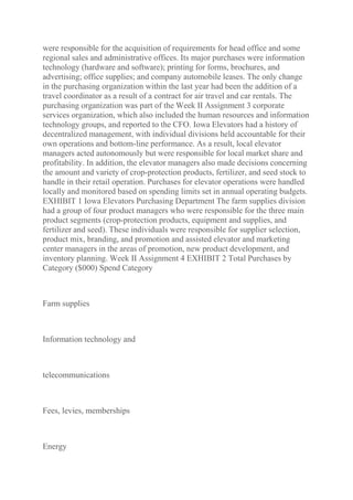 Week II Assignment 1 Week 2 Case Study Experience Tradition ...