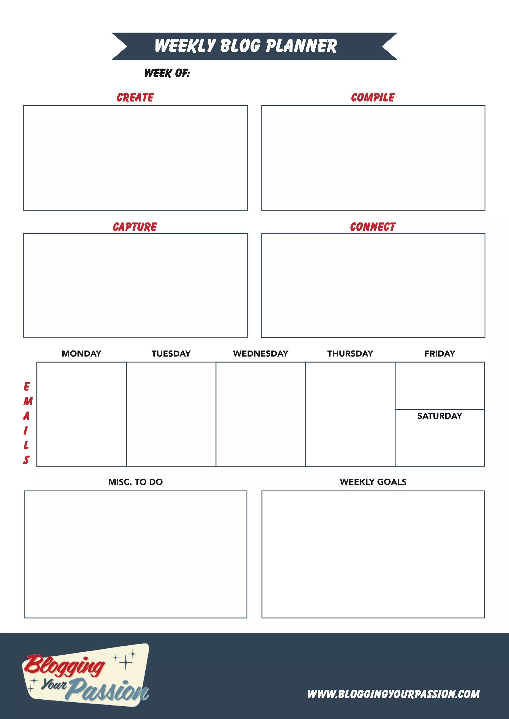 Weekly Blog Planner PDF | PDF