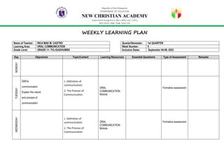 WEEKLY-LEARNING-PLAN. Updatedweeekly plan for teachers.docx