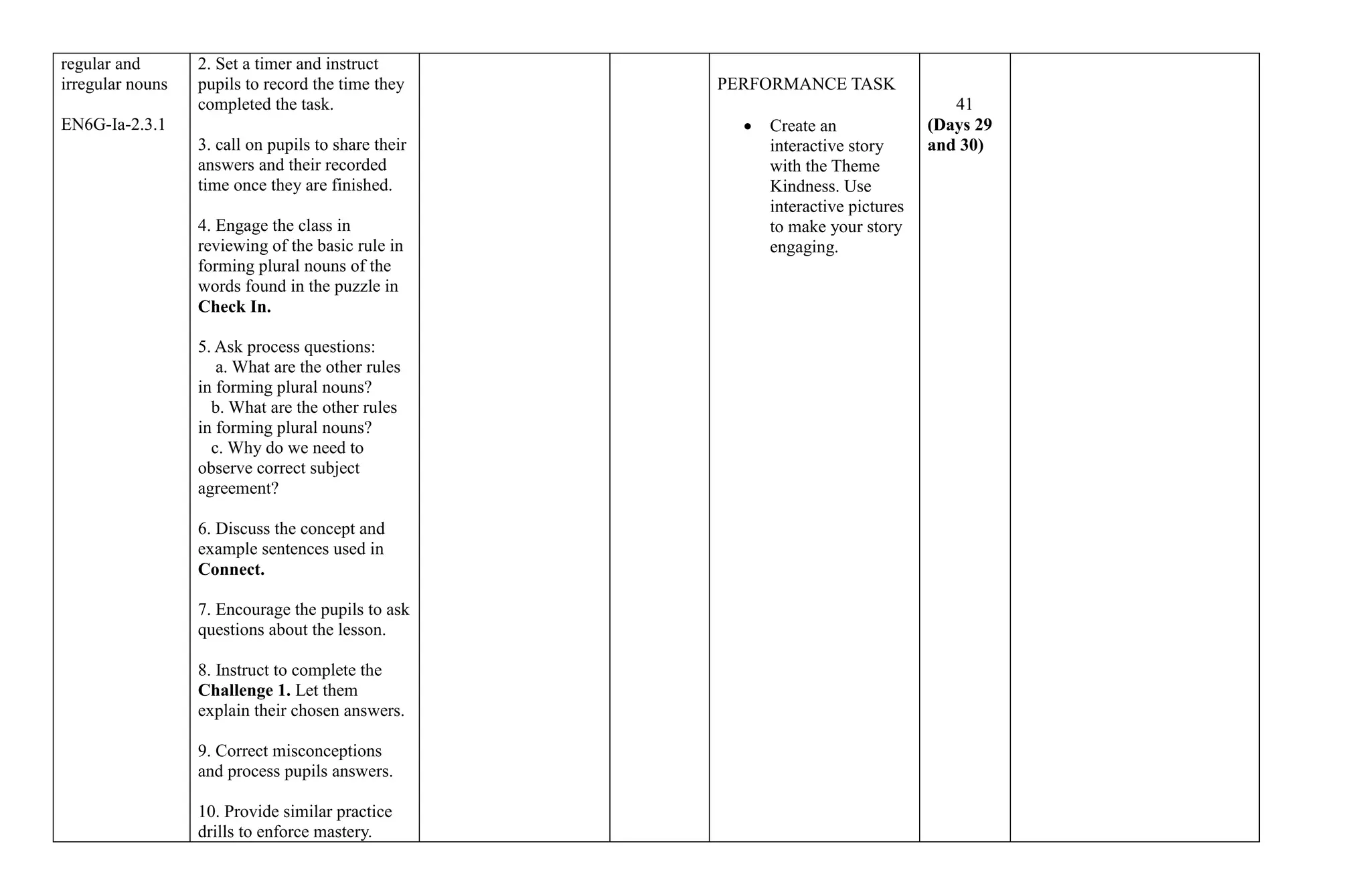 WEEKLY-PLAN-GRADE6 lesson plan for grade 6 | DOCX