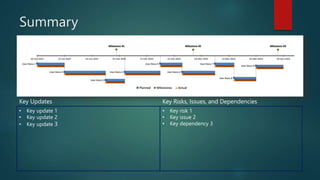 Weekly Status Report Template for Software Development Projects | PPTX