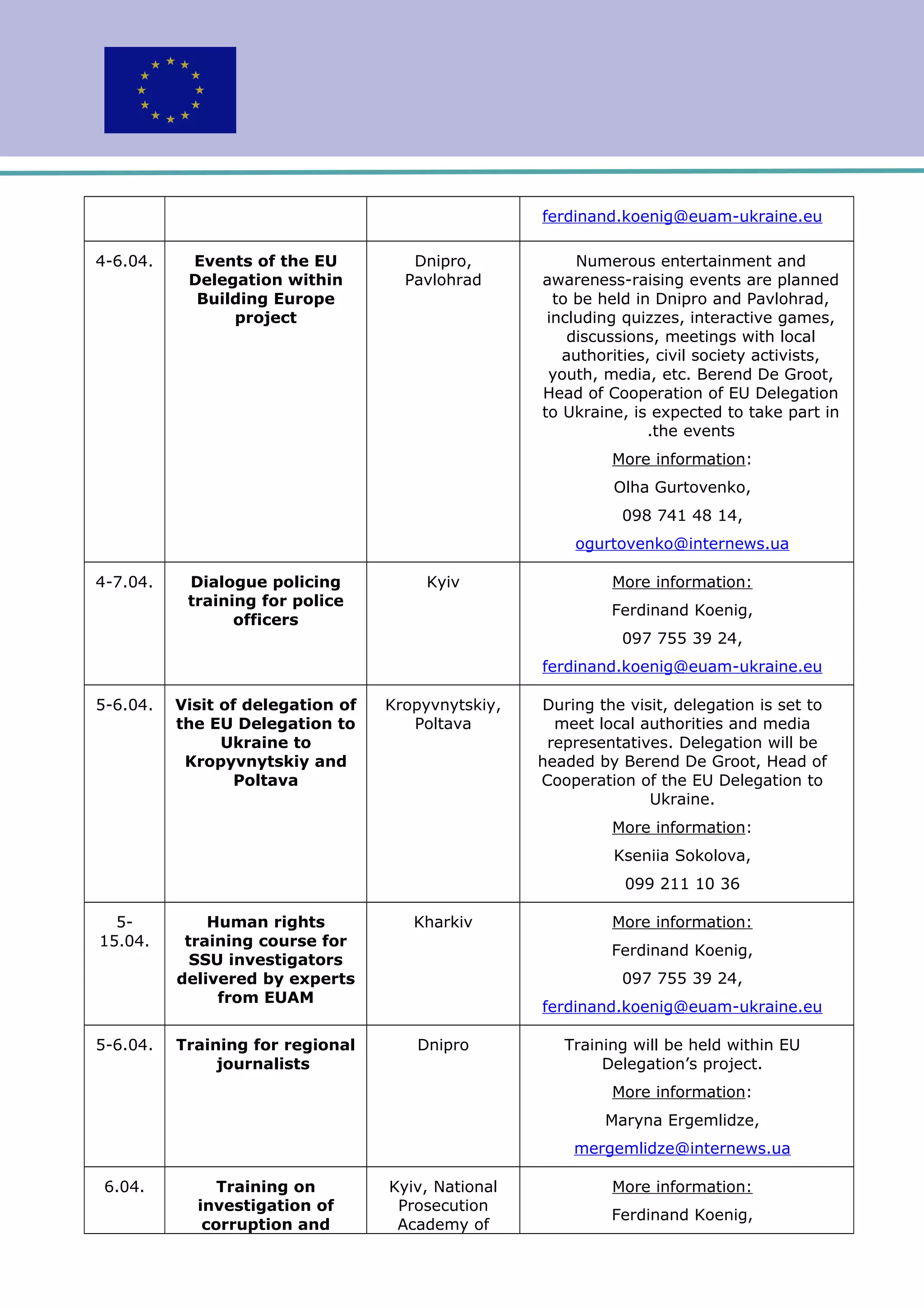 Weekly announcement leaflet | DOC