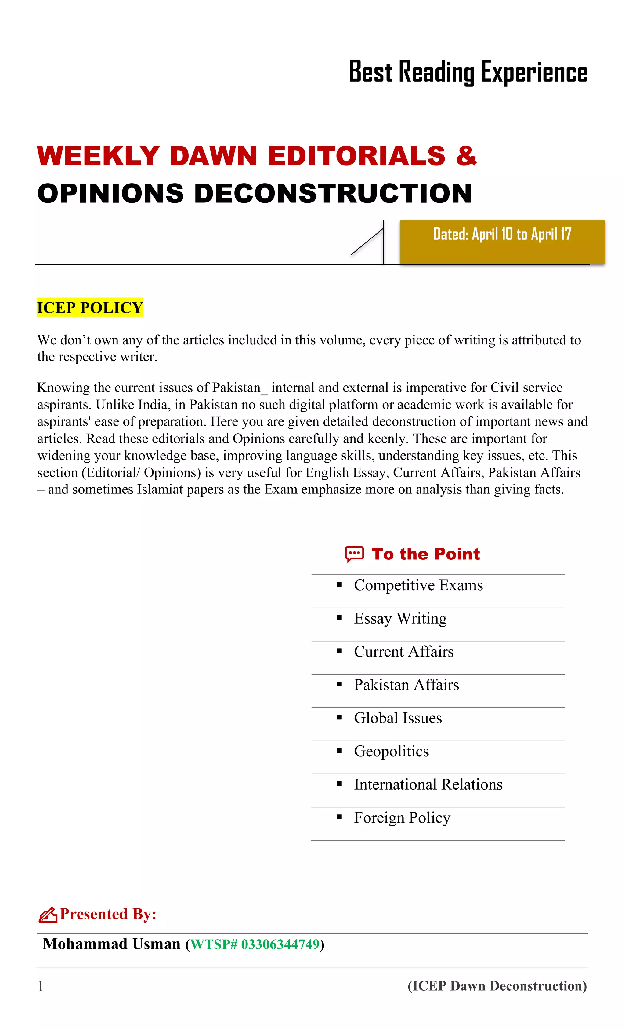 Weekly Dawn Deconstruction April 10 to April 17, by M.Usman.pdf