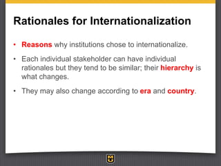 History and conceptual frameworks for internationalization of higher ...