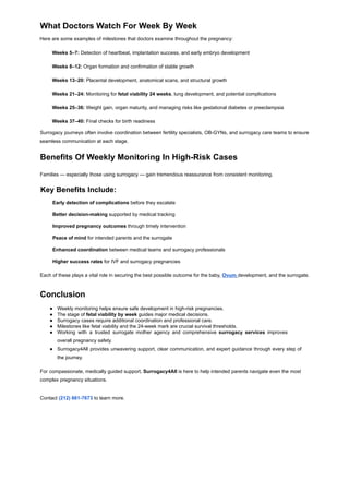 Doctor Monitoring of Fetal Viability by Week in High-Risk Cases | PDF