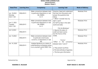 Weekly Home learning Plan( 2nd QuarterEnglish).docx