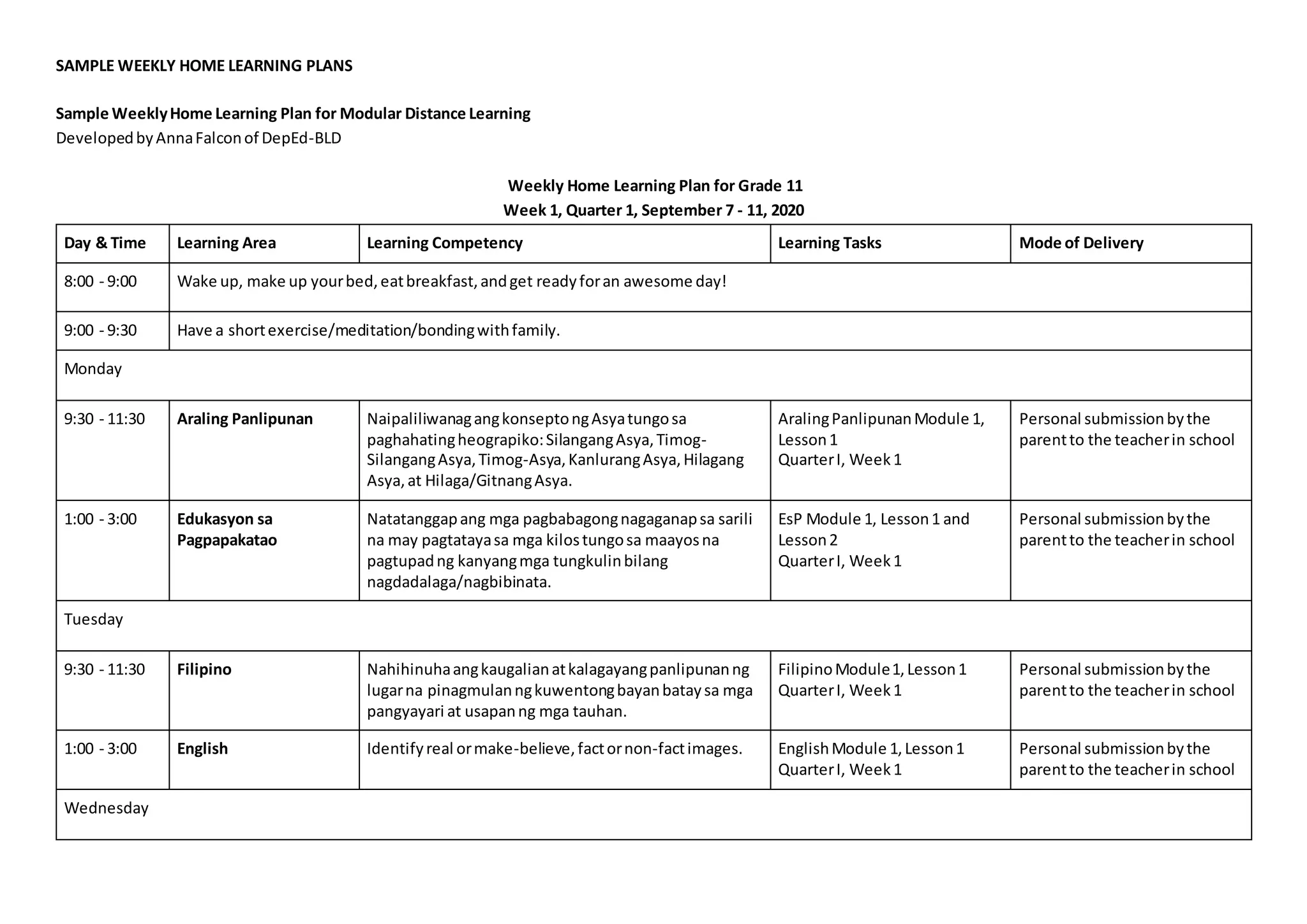 Weekly Home Learning Plan for SHS.docx