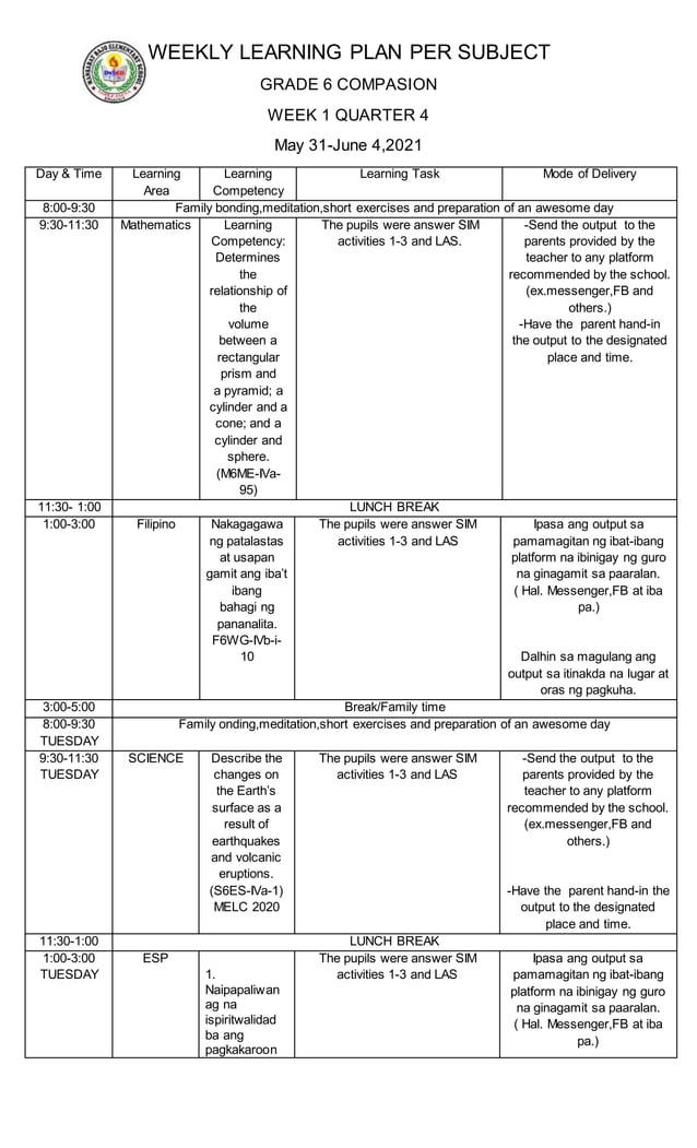 WEEKLY LEARNING PLAN WEEK 1.docx