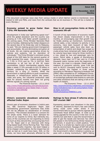 Weekly media update 23.11.2015