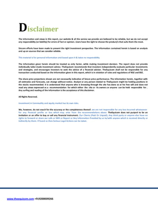 Daily Equity news letter 24 june2013 by-The-Equicom-Financial-Services | PDF