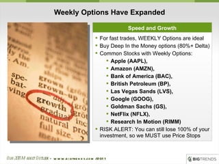 How To Trade Weekly Options | PPT