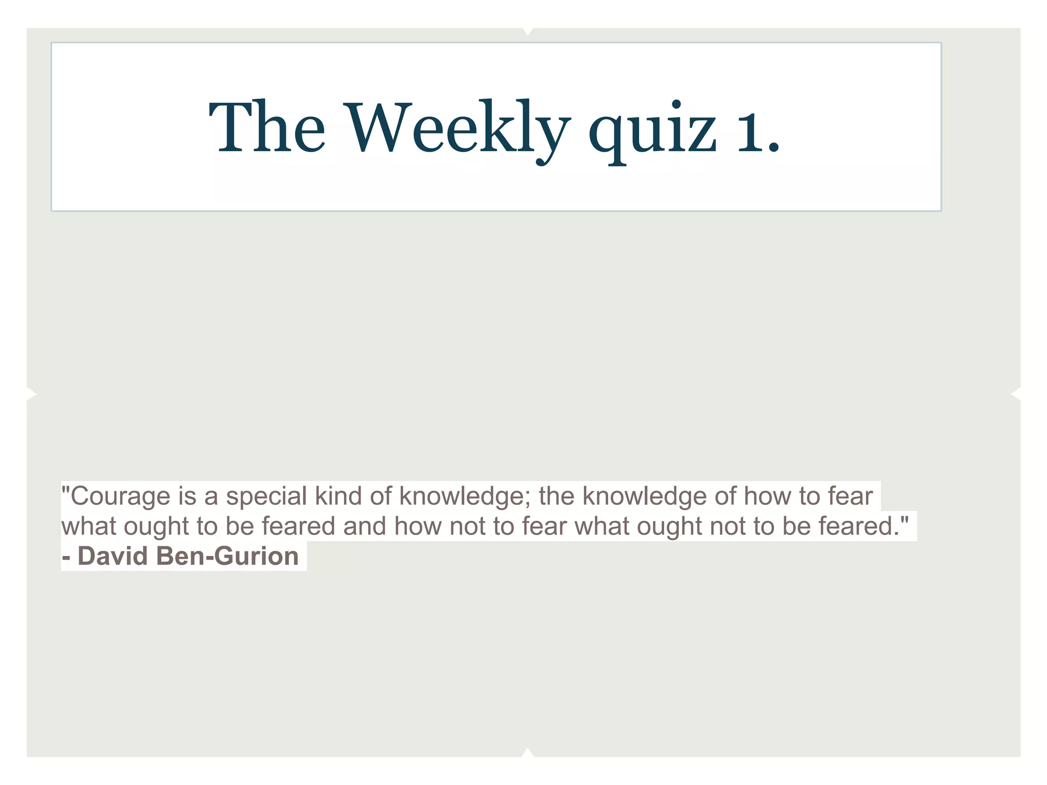 Weekly quiz 1. | PPT