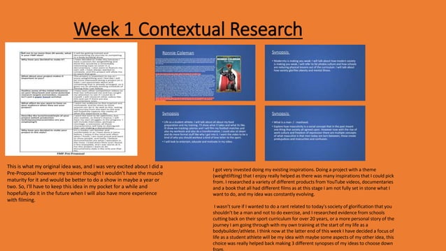 weekly reflective diary for fmp.pptx