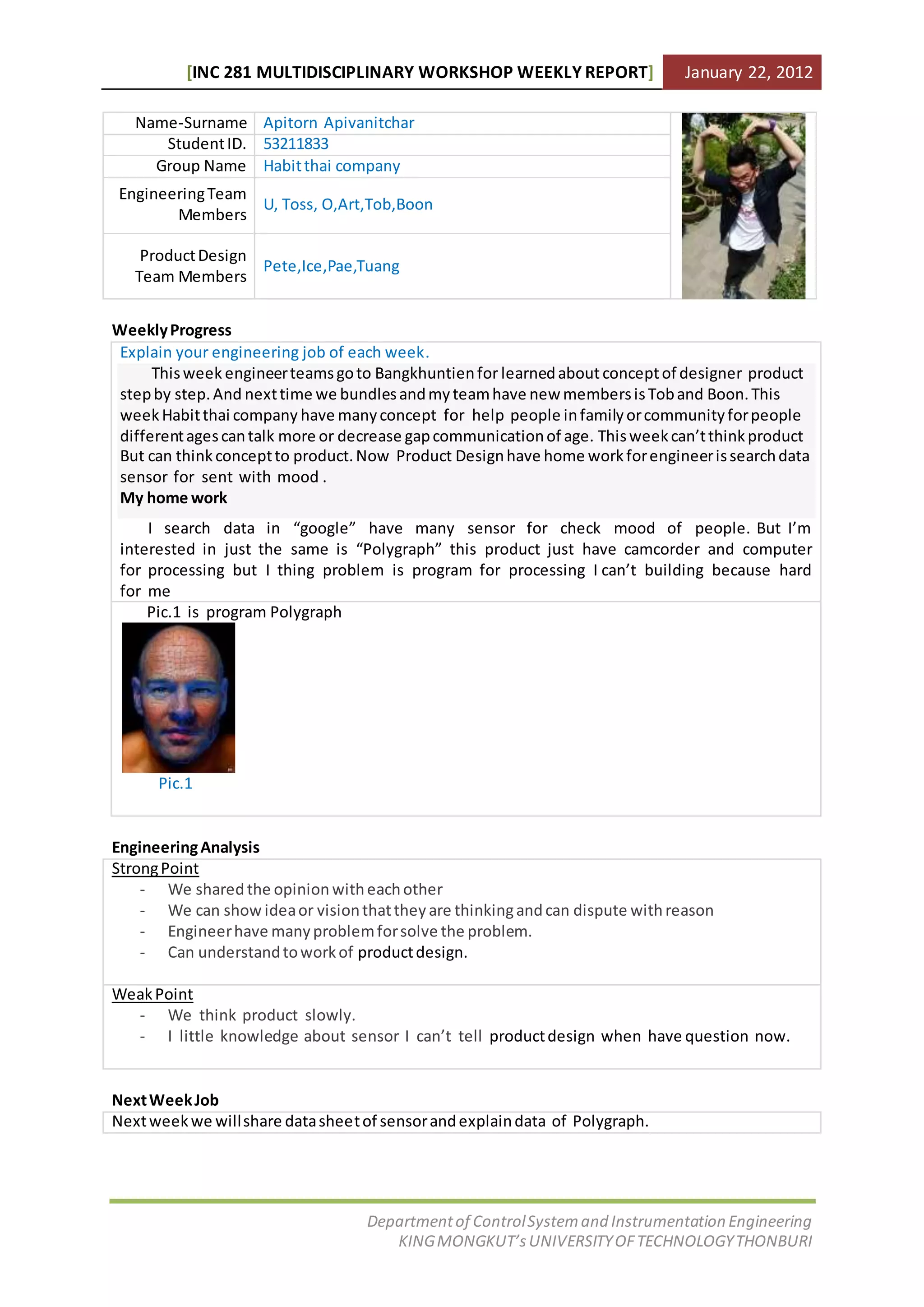 Weekly report template[1] | DOCX
