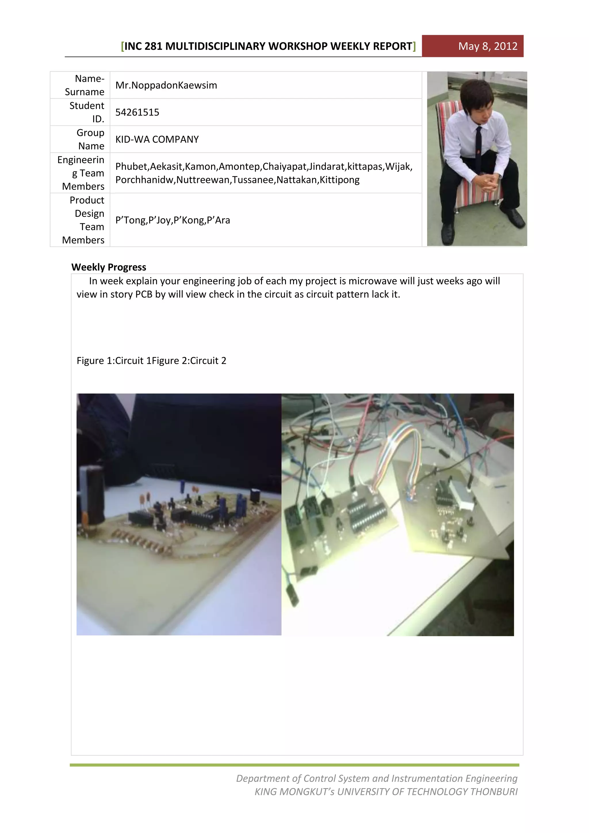 Weekly report template (5) | DOCX