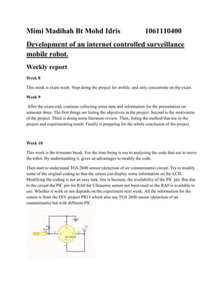 Weekly Report 8-11 | DOCX