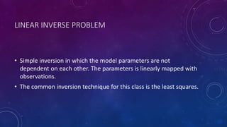Brief discussion on inverse Theory | PPTX
