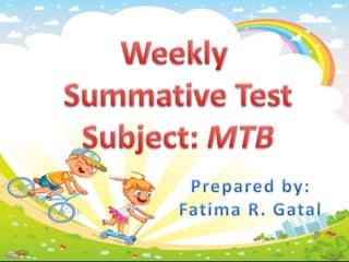 Weekly Summative Test (Sample) | PPT