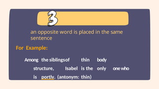 WEEKLY TEST (CONTEXT CLUES).pptx Week one | PPTX | Science