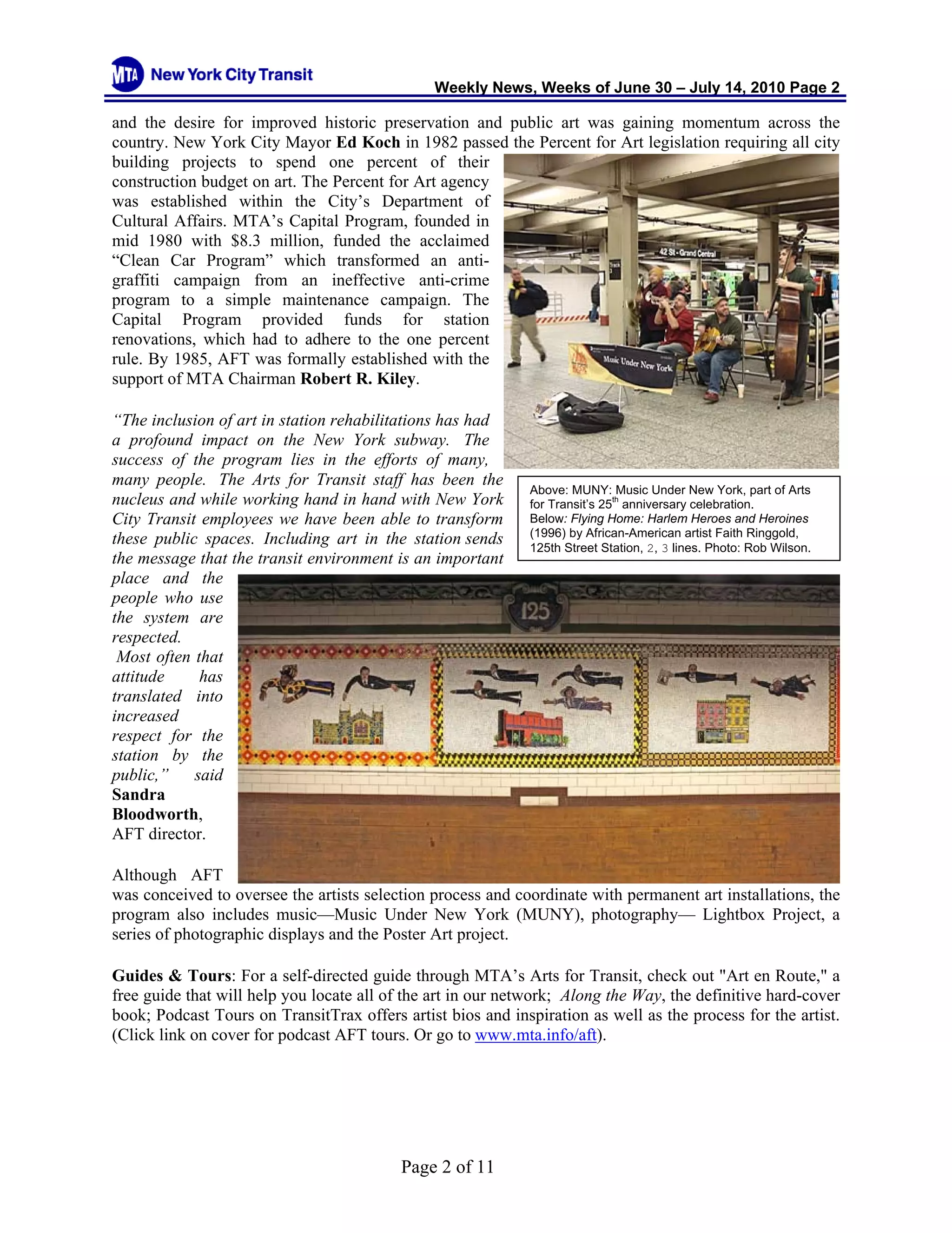 Inspiring Spaces, Celebrating 25 Years of MTA Arts for Transit | PDF ...